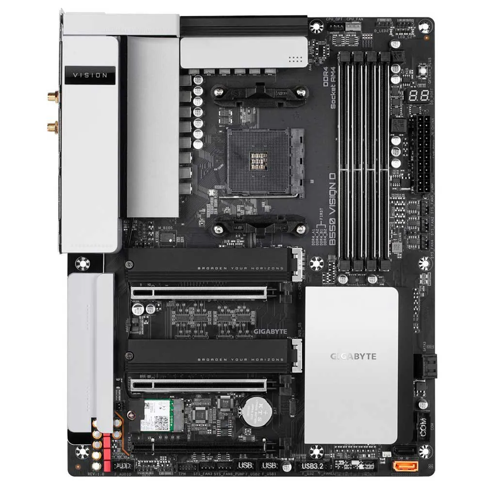 Gigabyte AM4 B550 Vision D 1.0 Motherboard White, Techinn